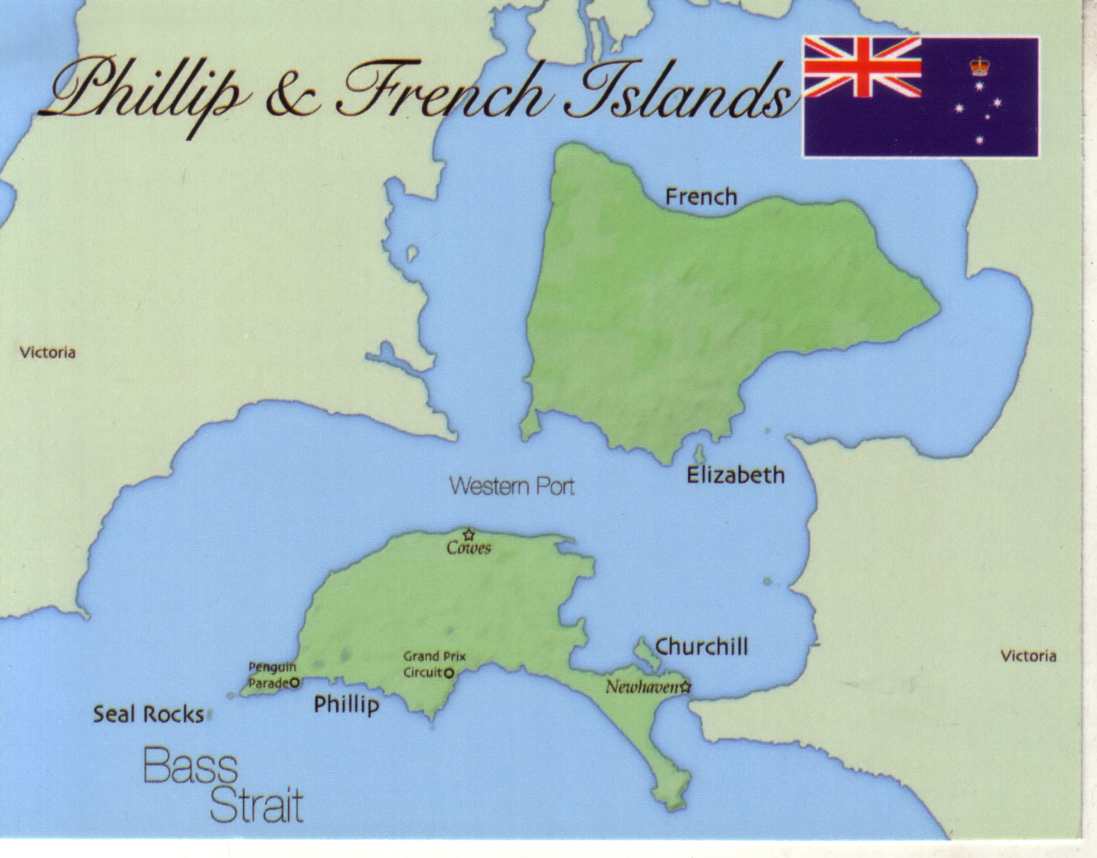 Map of Phillip & French Islands (Victoria) [mapP03] - $1.00 : Postcard ...
